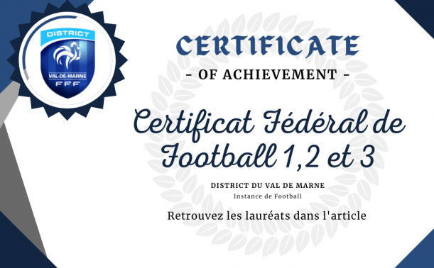 Documents de certification – DISTRICT DU VAL-DE-MARNE DE FOOTBALL